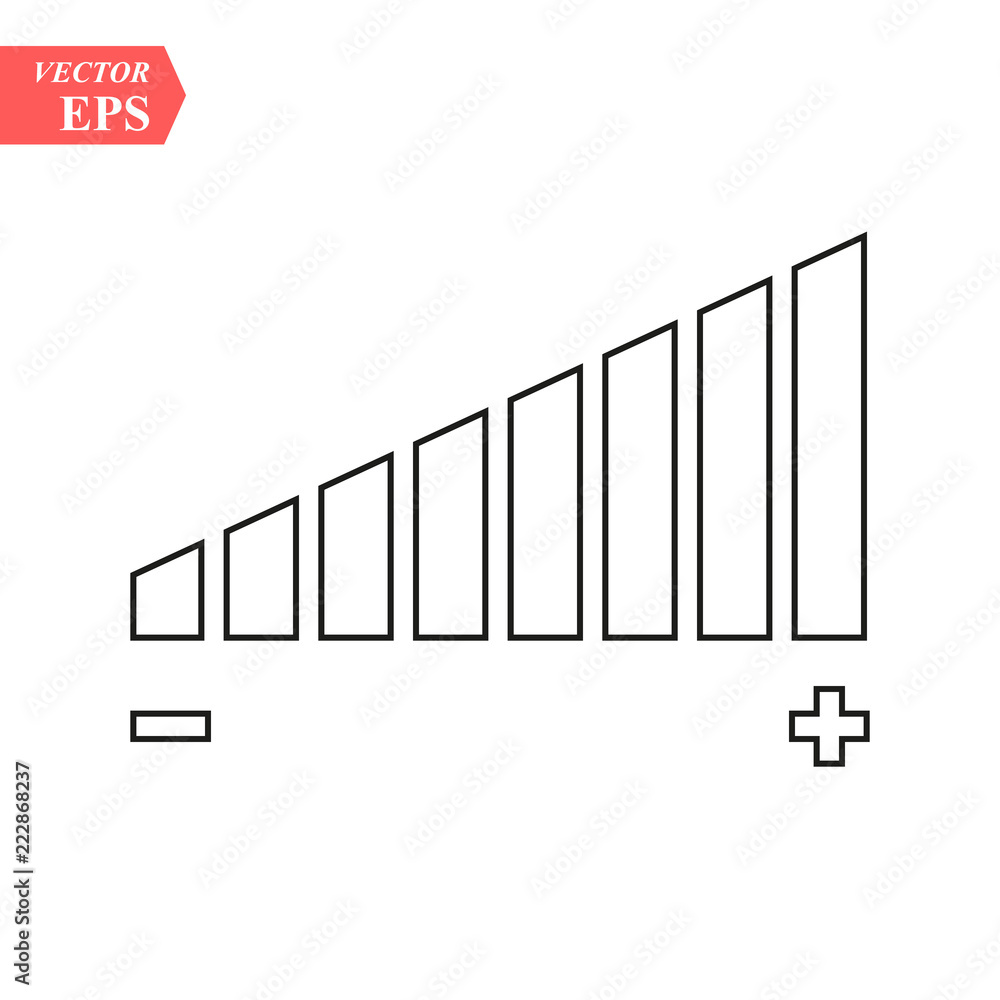 volume Icon Vector. Simple flat symbol. Illustration pictogram Stock ...