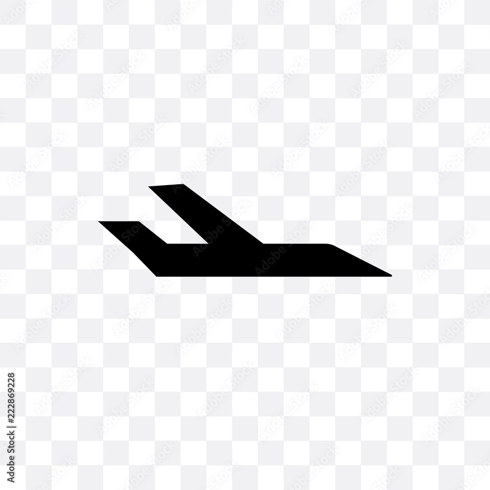jet icon isolated on transparent background. Simple and editable jet ...