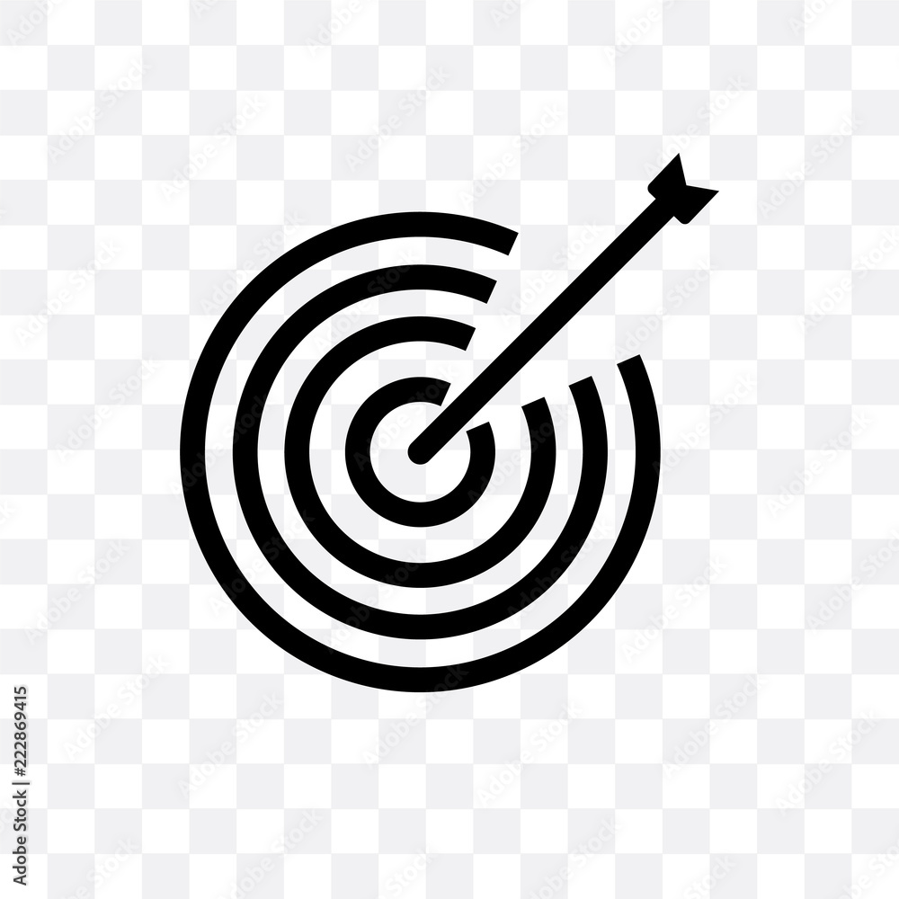 target icon isolated on transparent background. Simple and editable ...
