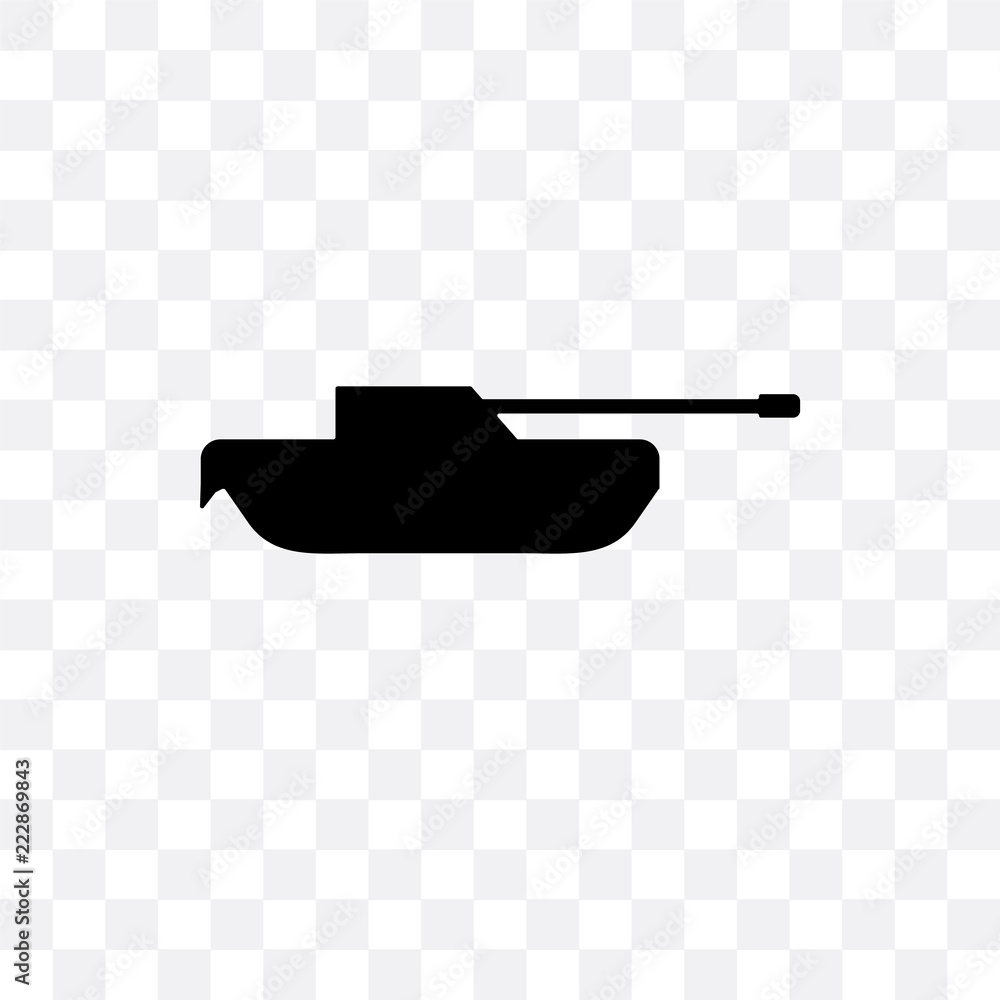 tank icon isolated on transparent background. Simple and editable tank ...