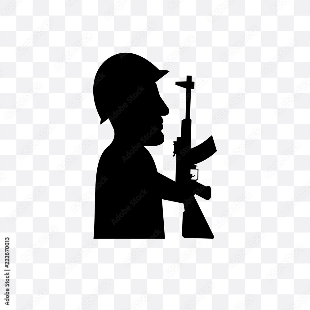 soldier icon isolated on transparent background. Simple and editable ...