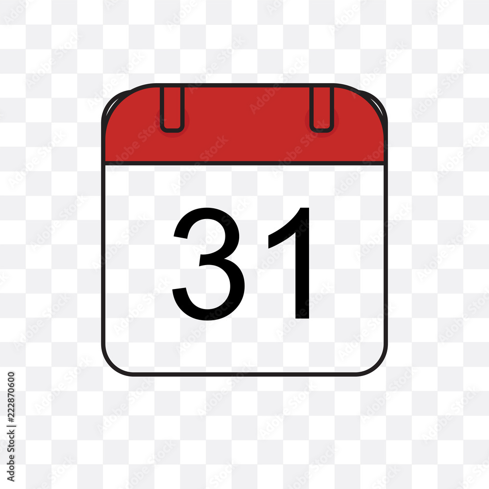 calendar icon isolated on transparent background. Simple and editable ...