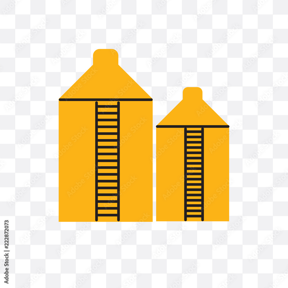 silo icon isolated on transparent background. Simple and editable silo ...
