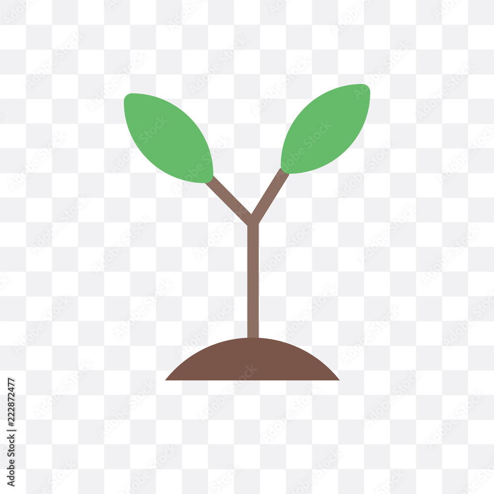 sprout icon isolated on transparent background. Simple and editable ...
