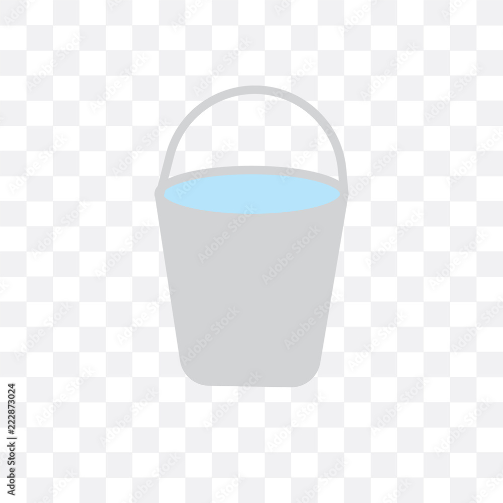 bucket icon isolated on transparent background. Simple and editable ...