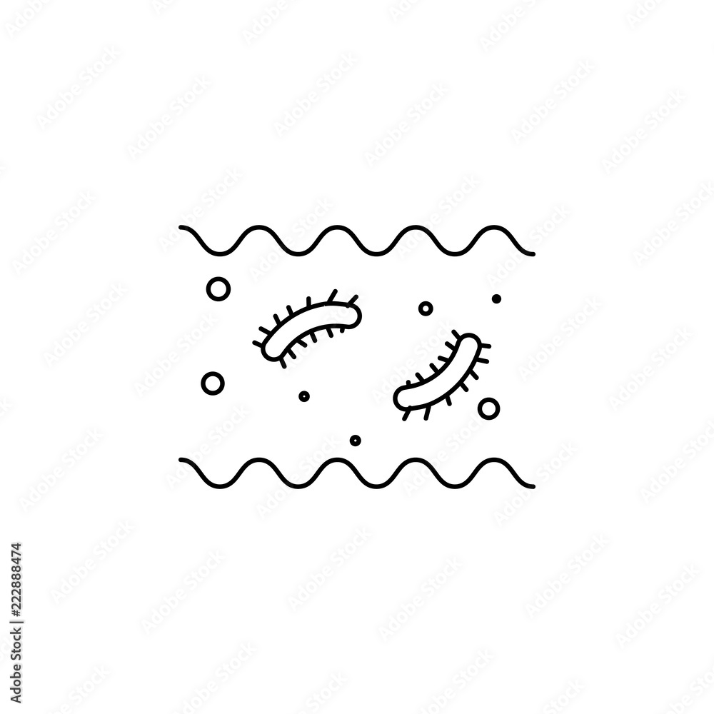 Intestinal flora intestine concept line icon. Simple element ...