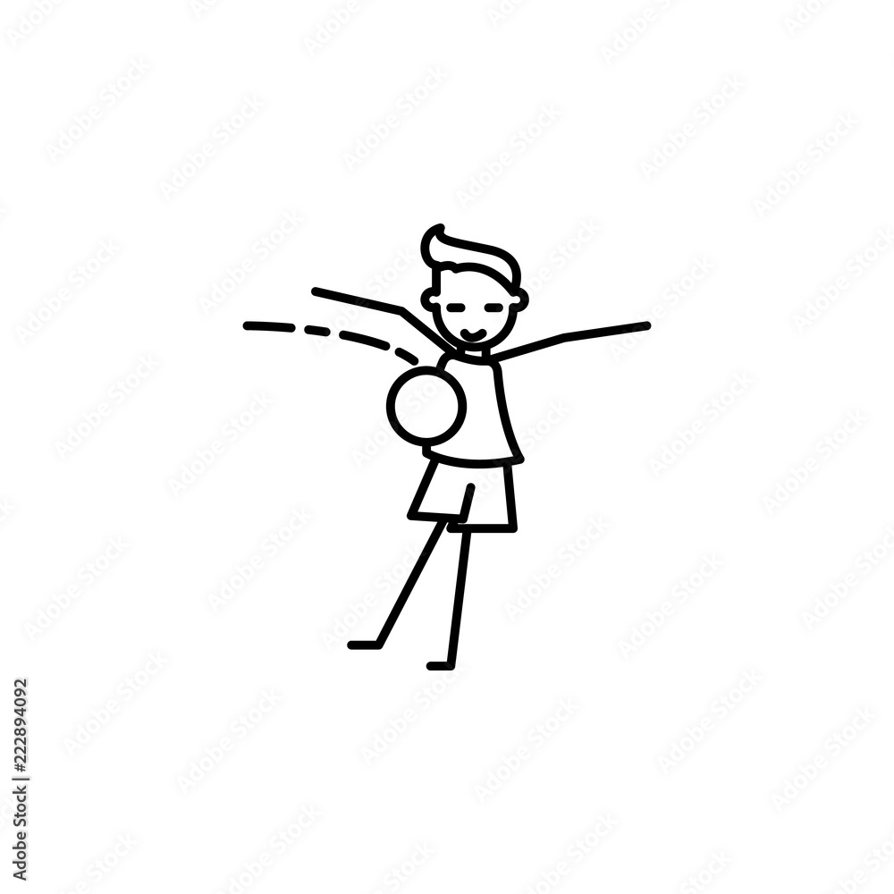 football player accepts pass icon. Element of soccer player icon for ...