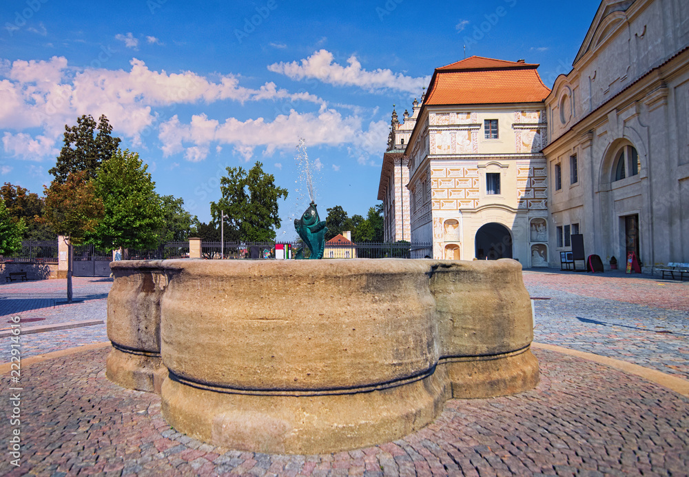 Main gate to the Litomysl Castle. One of the largest Renaissance ...