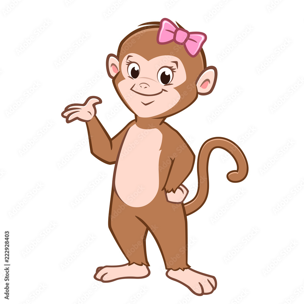 Cartoon Baby Boy Monkey
