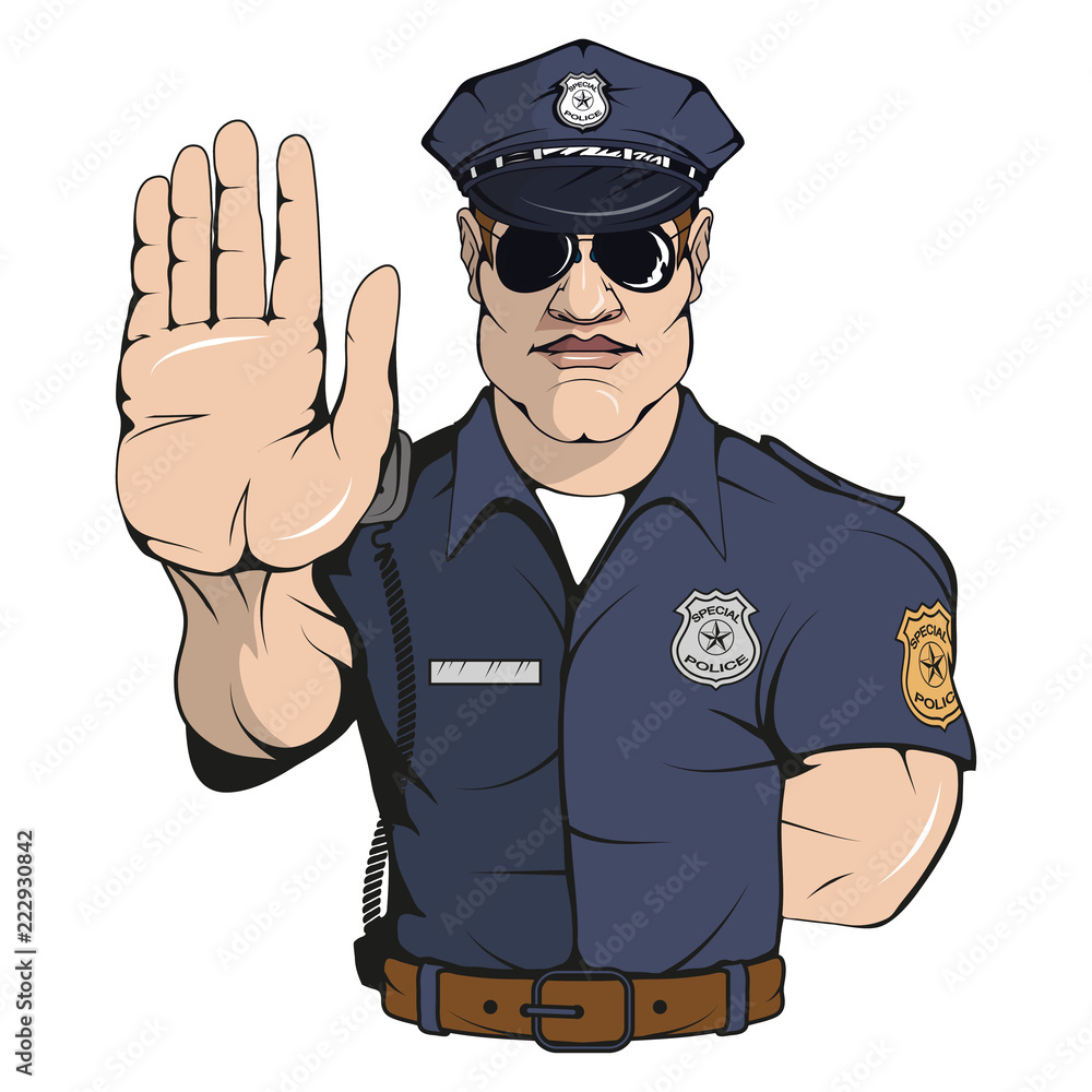 policeman standing in a different pose, weapon, police officer in ...