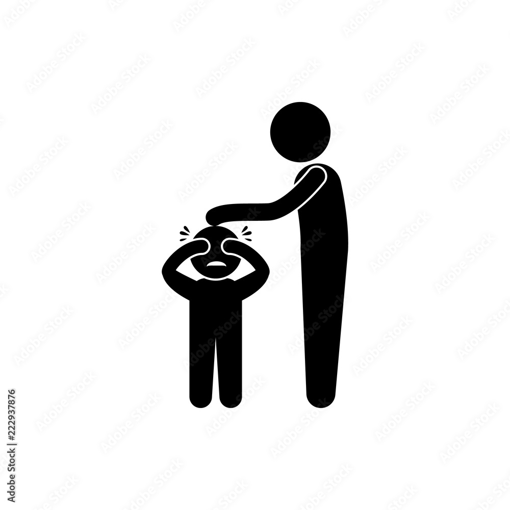 poor father icon. Element of poor man illustration. Premium quality ...