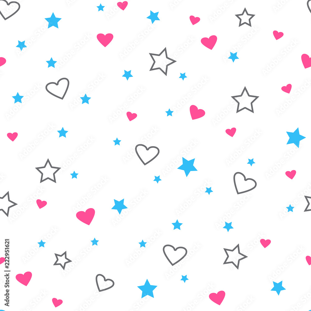 Pink Stars And Hearts