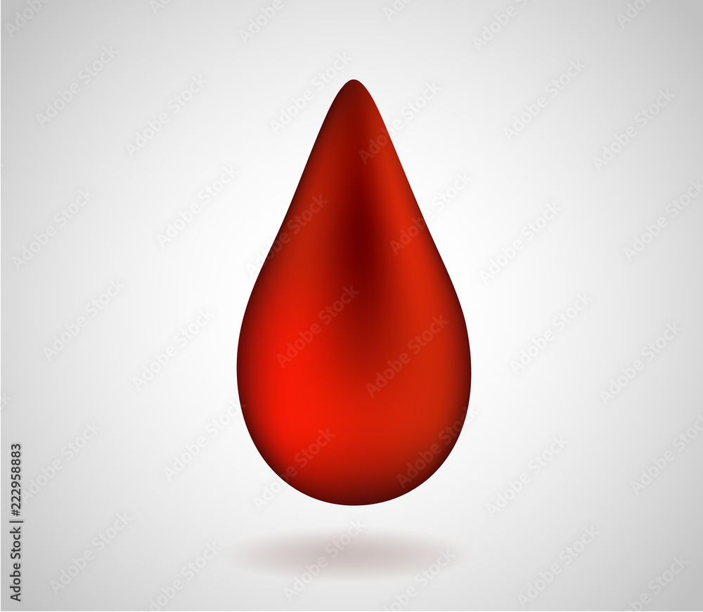 Isolated Blood Drop