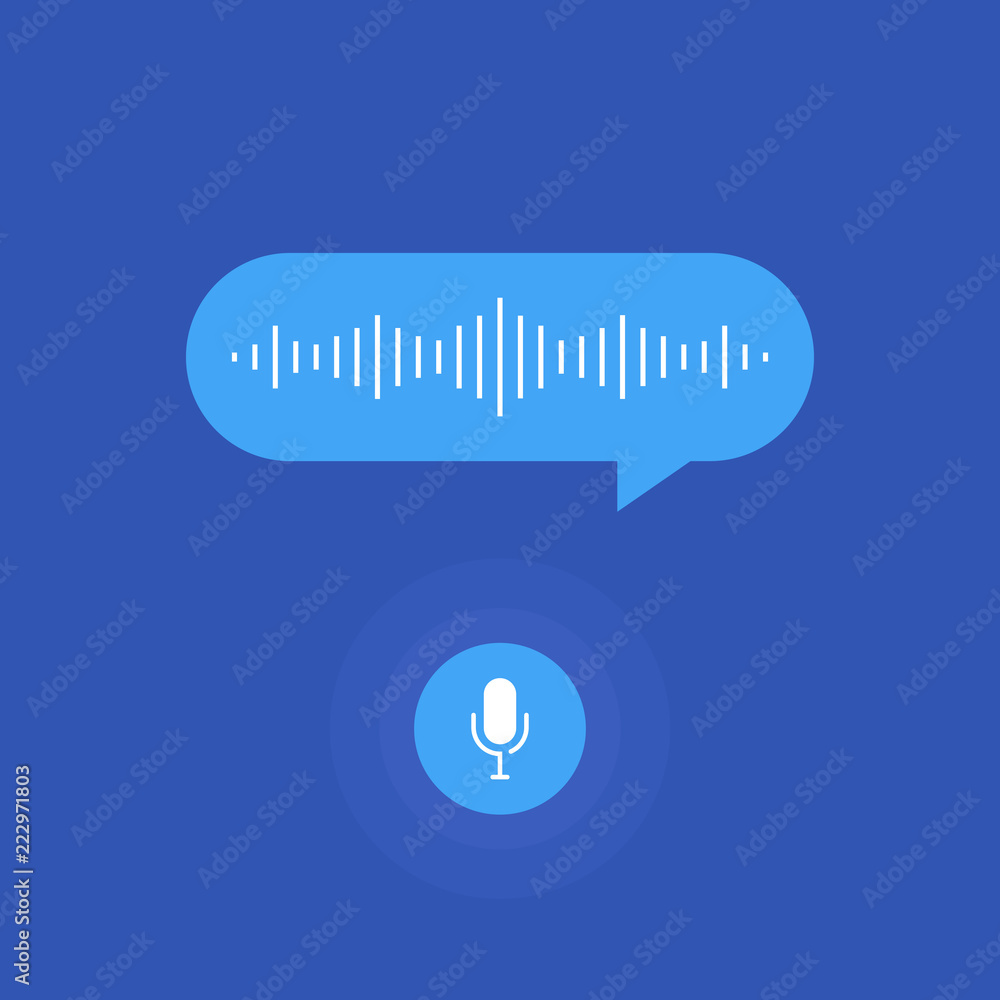 Personal assistant and voice recognition. Microphone button and voice ...