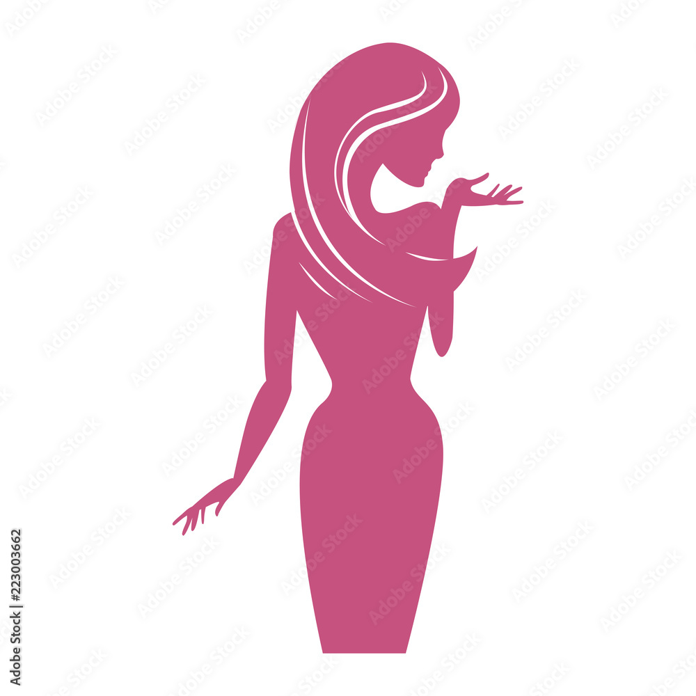Woman pink body Stock Vector | Adobe Stock