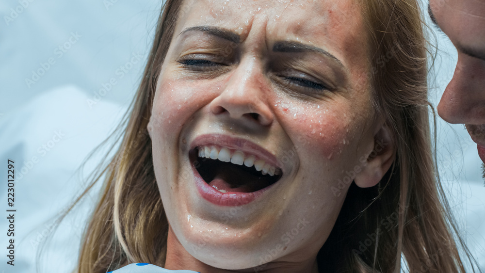 Woman Screaming In Labor