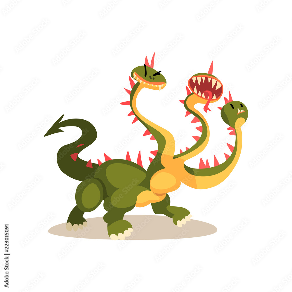 Two Headed Dragon Cartoon