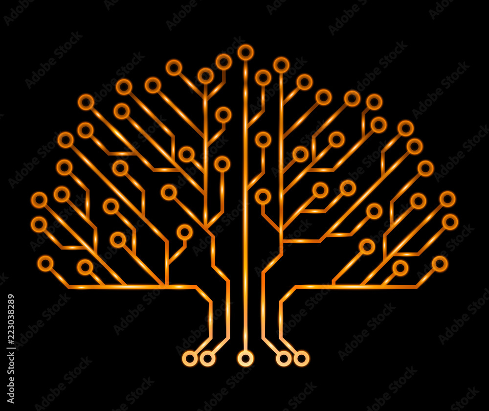 Machine learning icon. Artificial Intelligence. Technological ...