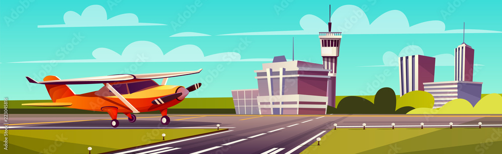 Cartoon Airport Runway