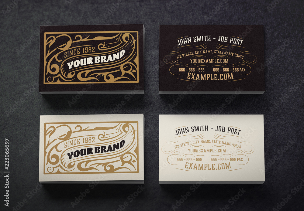 Vintage Style Business Cards Custom at Jack Waller blog