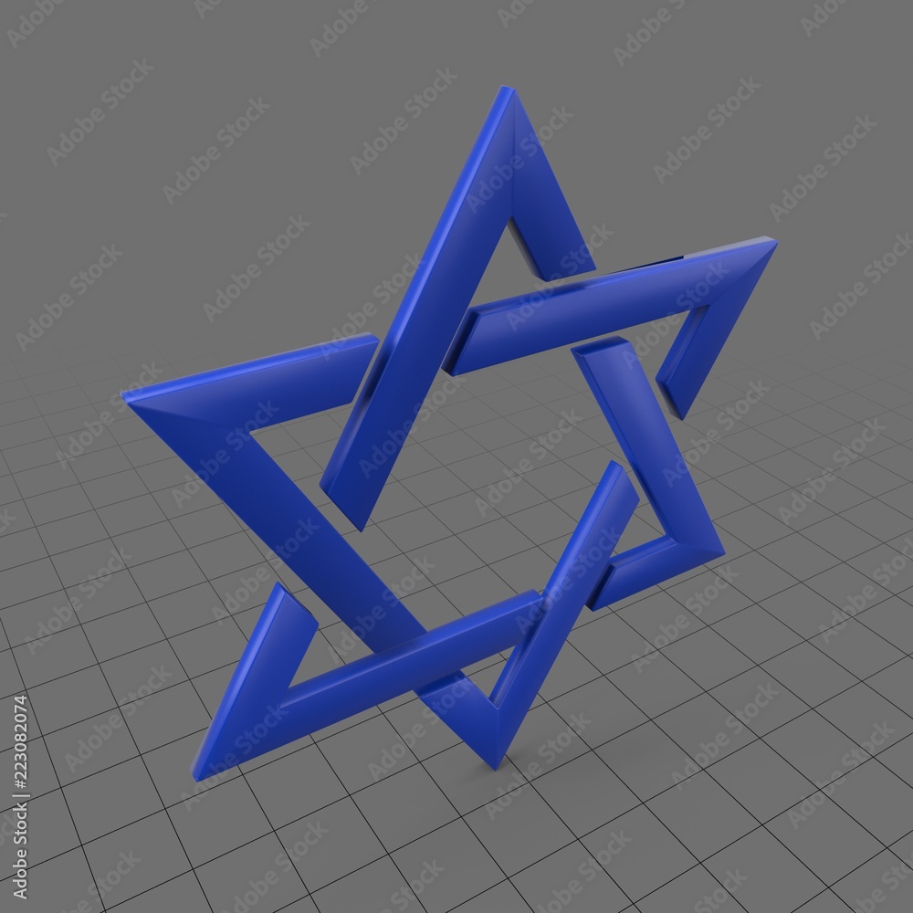 Star of David Stock 3D asset | Adobe Stock