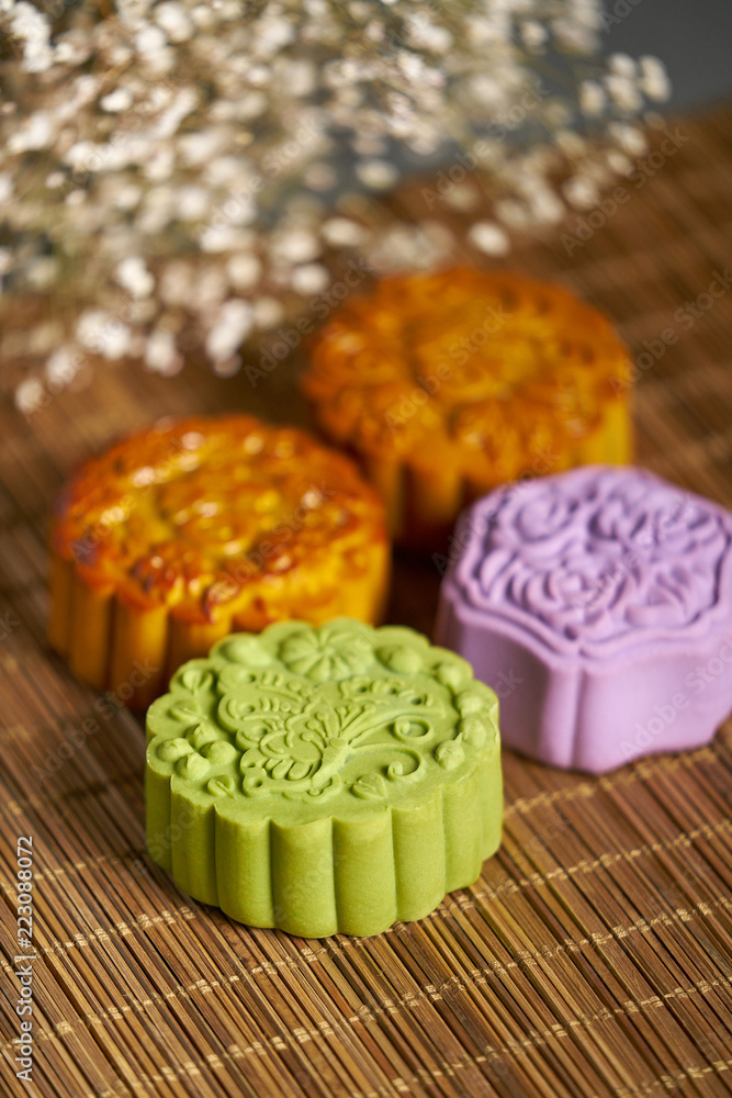 Asian Vietnamese Chinese Mooncake for Mid Autumn Festival Moon Festival ...