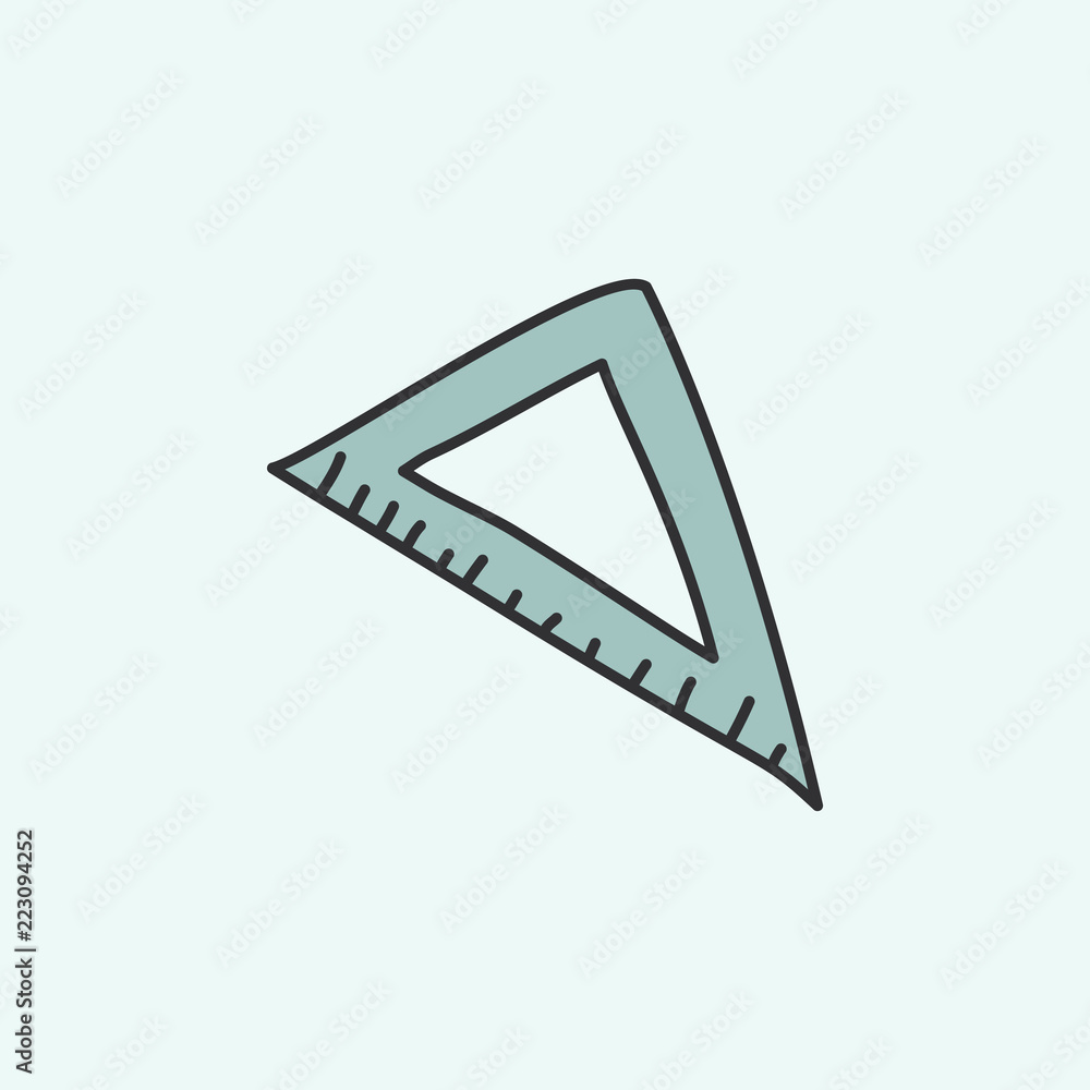 angle ruler sketch icon. Element of education icon for mobile concept ...