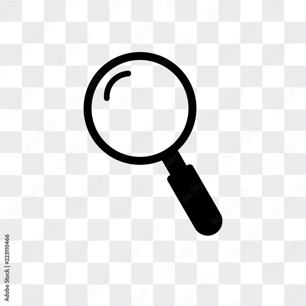 loupe icon isolated on transparent background. Modern and editable ...