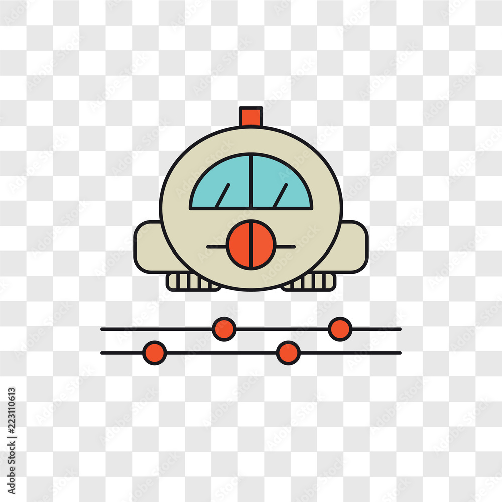 Flying car vector icon isolated on transparent background, Flying car ...