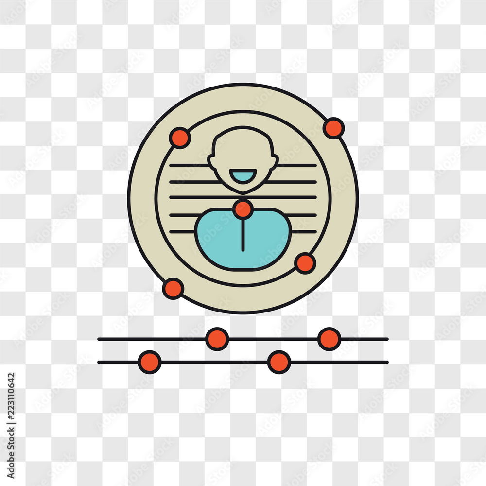 Biometrics vector icon isolated on transparent background, Biometrics ...