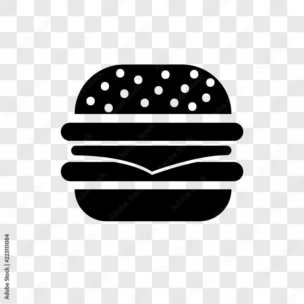burger icons isolated on transparent background. Modern and editable ...