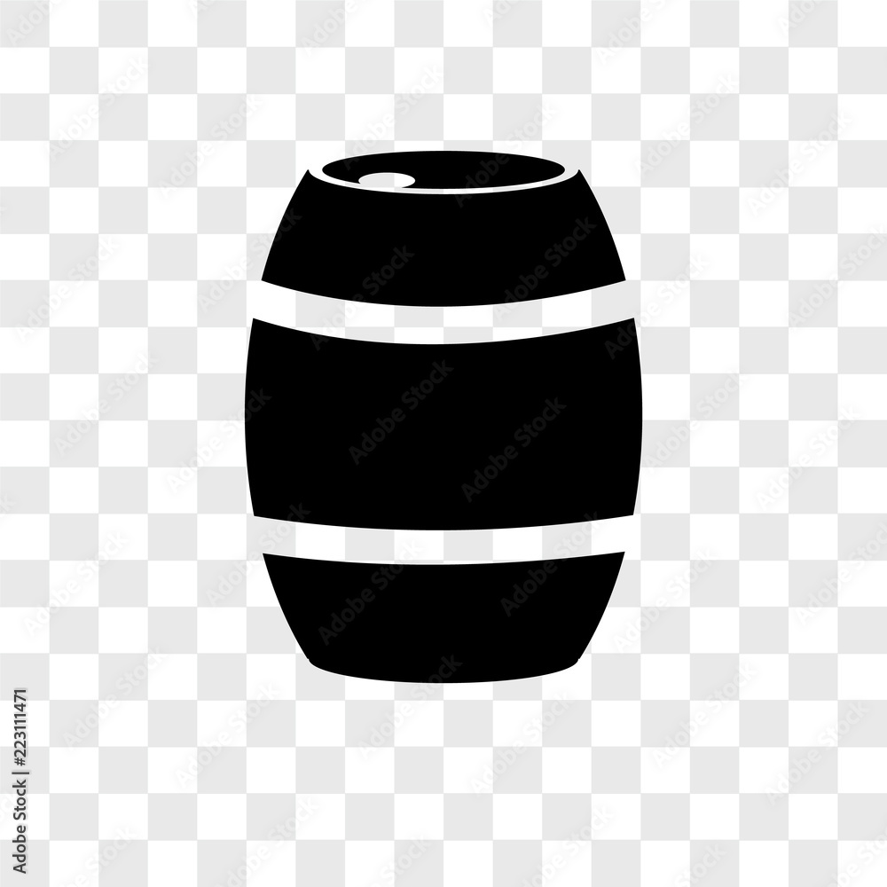 barrel icons isolated on transparent background. Modern and editable ...