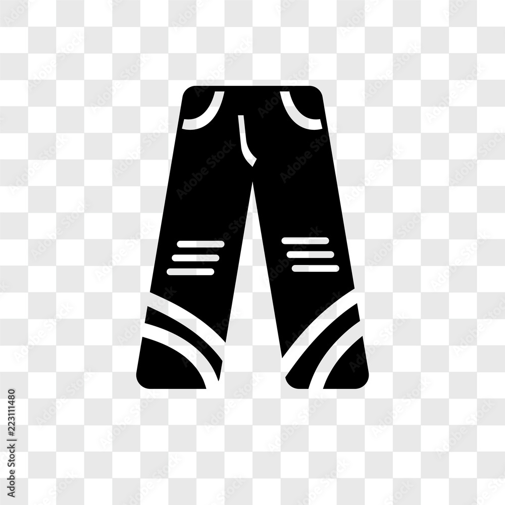 pants icons isolated on transparent background. Modern and editable ...