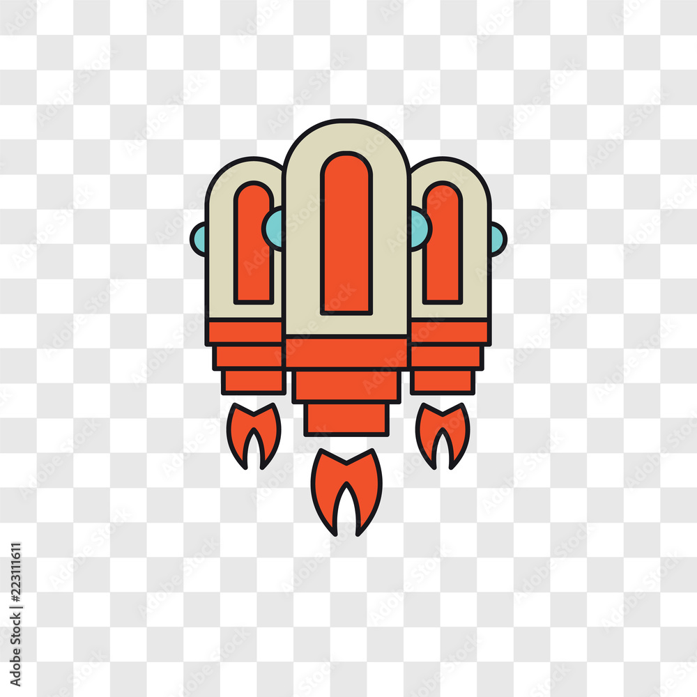 Jet pack vector icon isolated on transparent background, Jet pack logo ...