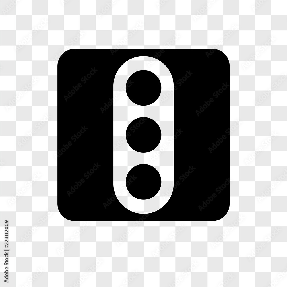 traffic light icons isolated on transparent background. Modern and ...