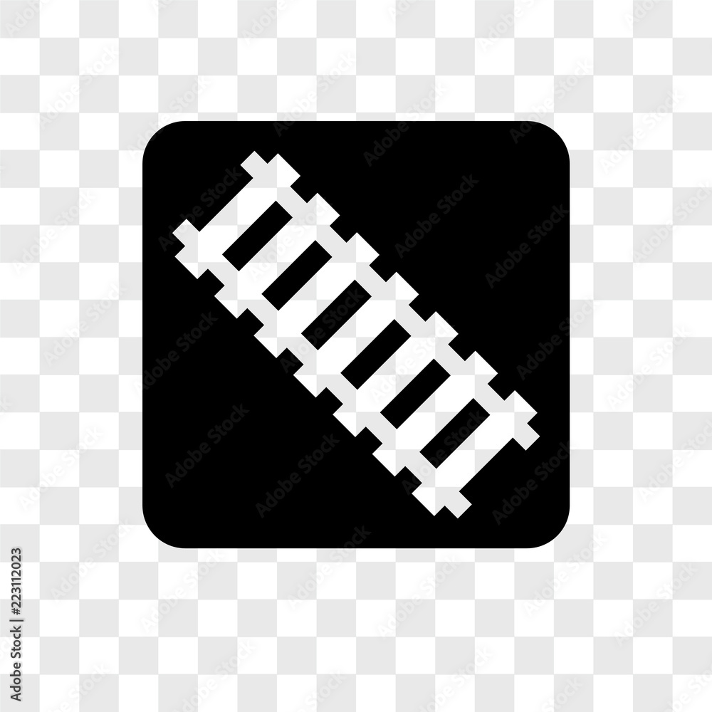 railway icons isolated on transparent background. Modern and editable ...