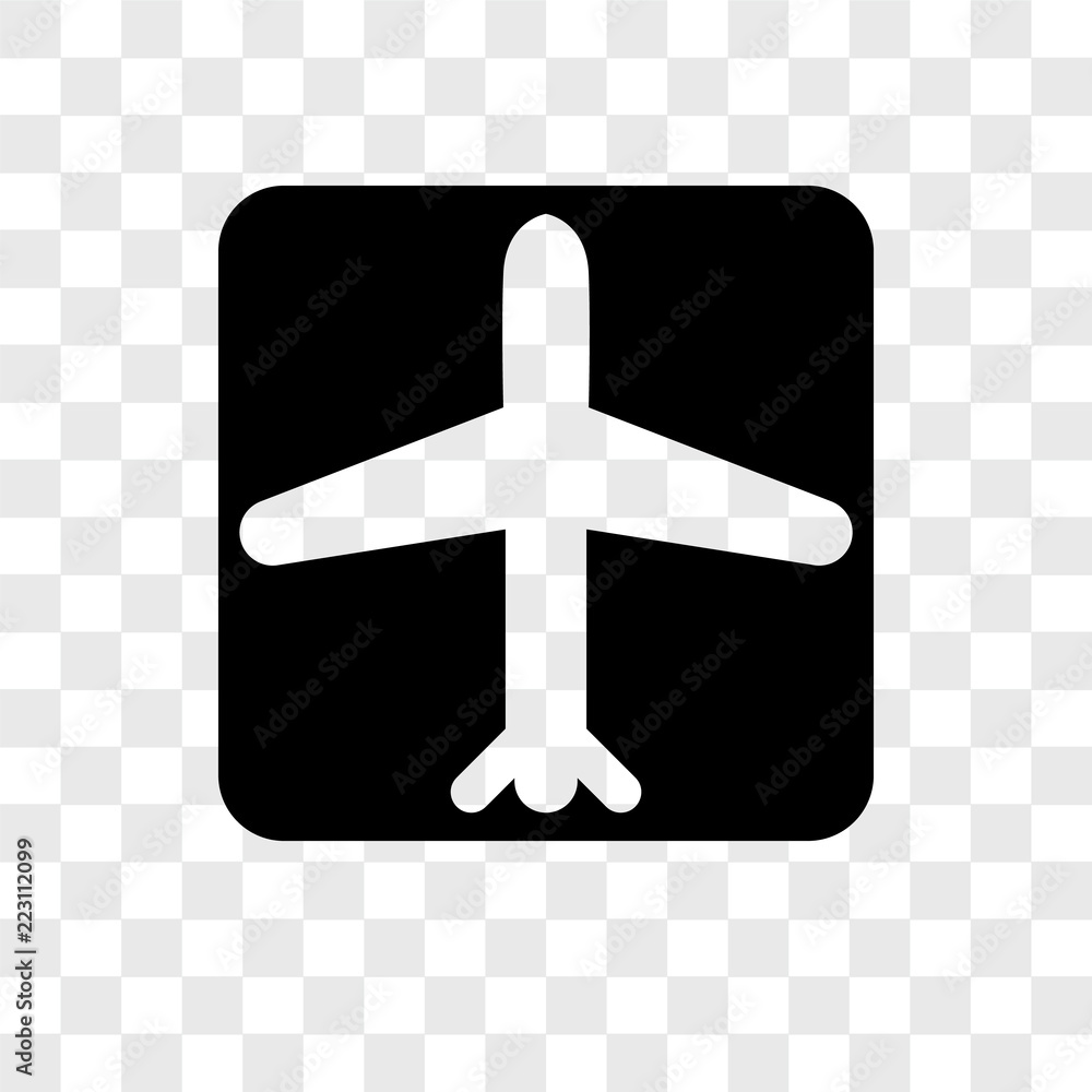 airport icons isolated on transparent background. Modern and editable ...