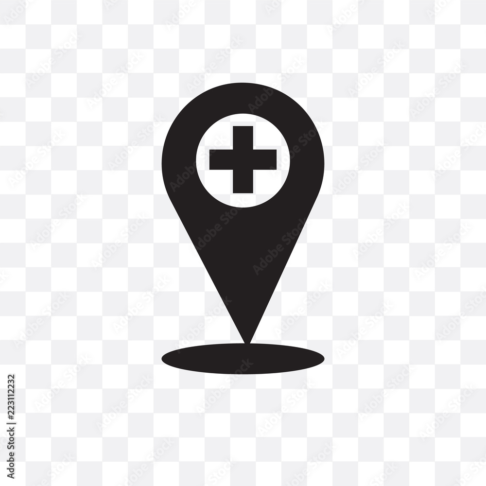 hospital icon isolated on transparent background. Simple and editable ...