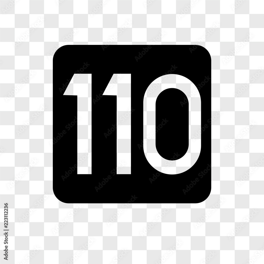 speed limit icons isolated on transparent background. Modern and ...