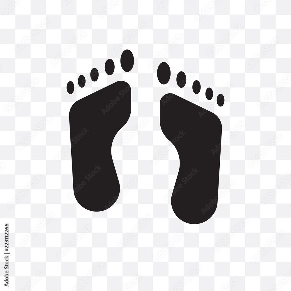 footprint icon isolated on transparent background. Simple and editable ...