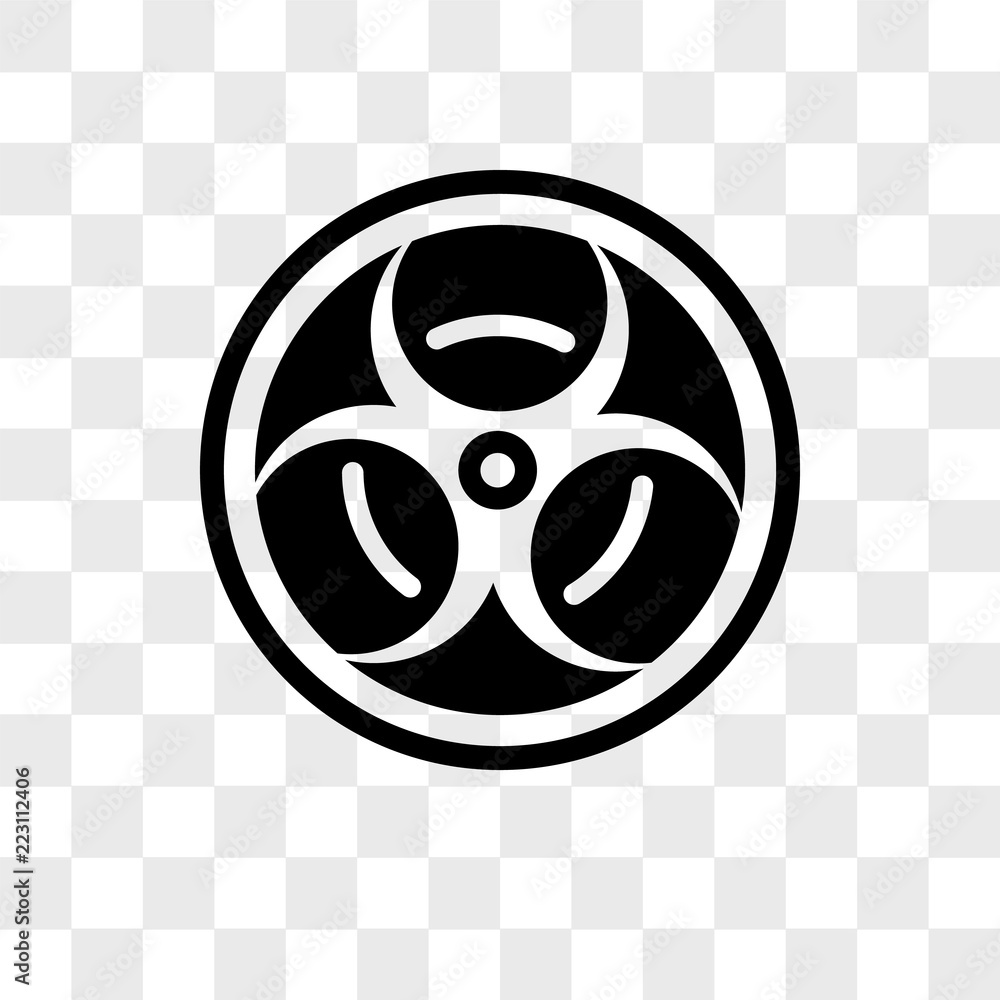 Toxic material vector icon isolated on transparent background, Toxic ...