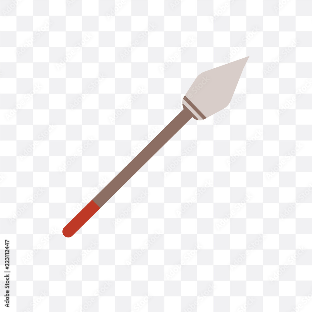 spear icon isolated on transparent background. Simple and editable ...