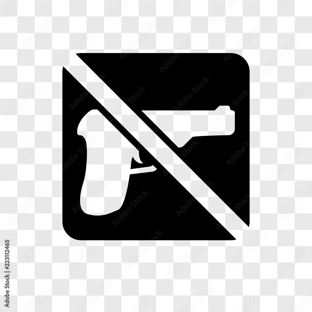 no weapons icons isolated on transparent background. Modern and ...