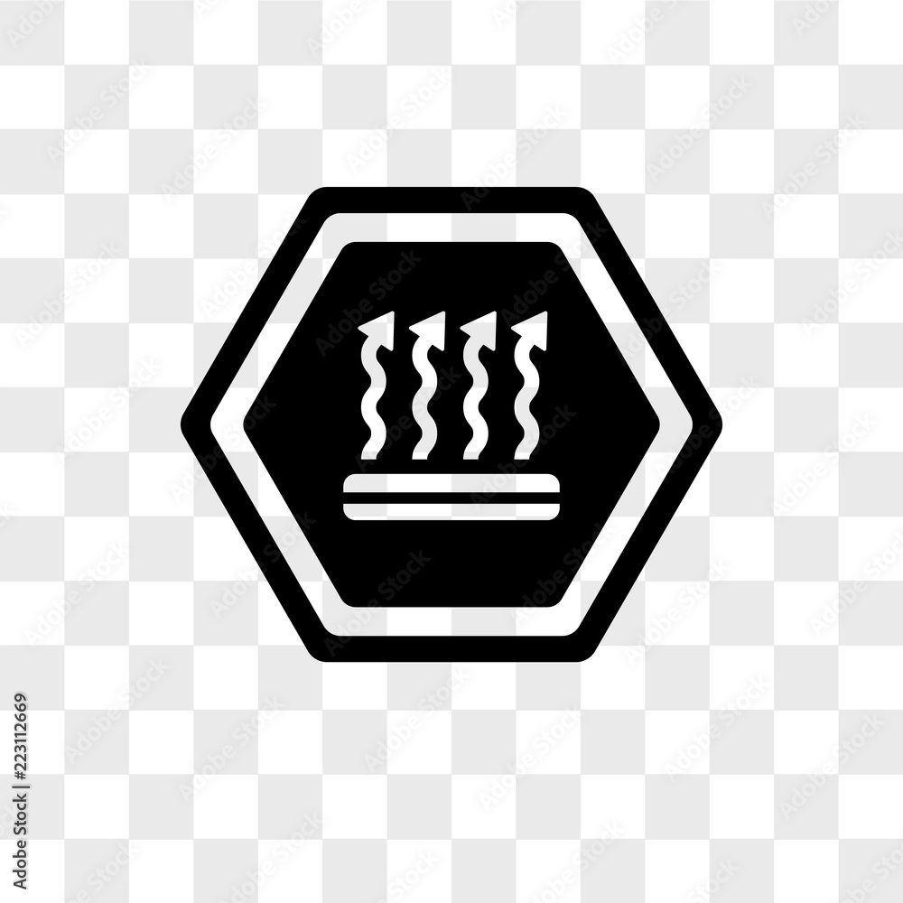 Heat vector icon isolated on transparent background, Heat logo design ...