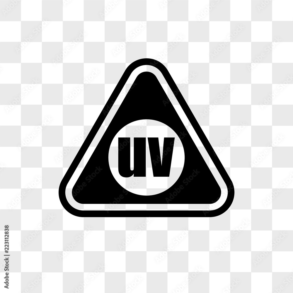 UV Ray Warning vector icon isolated on transparent background, UV Ray ...