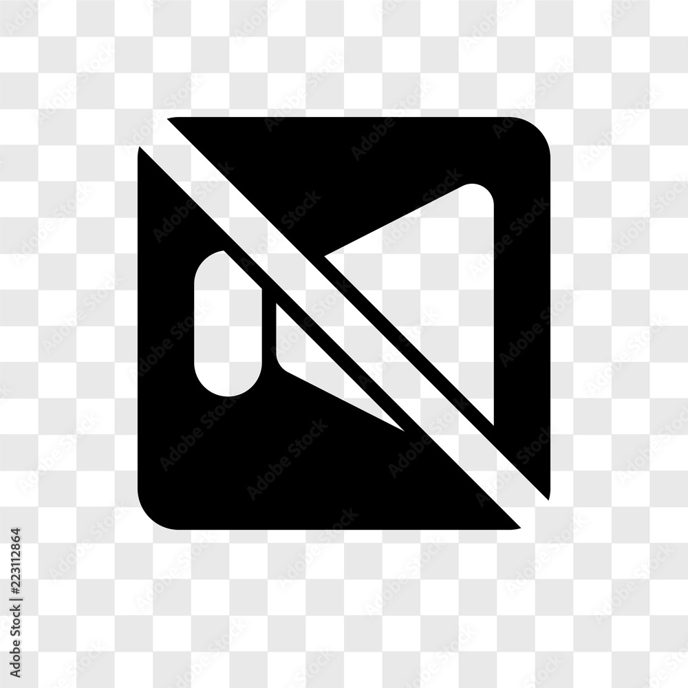 no sound icons isolated on transparent background. Modern and editable ...