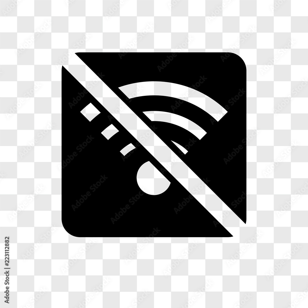 no wifi icons isolated on transparent background. Modern and editable ...
