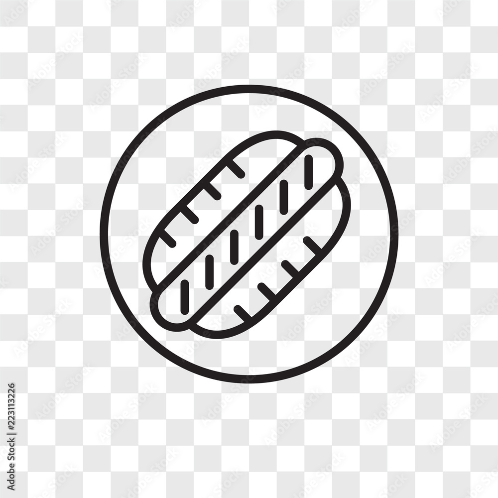 hot dog icons isolated on transparent background. Modern and editable ...