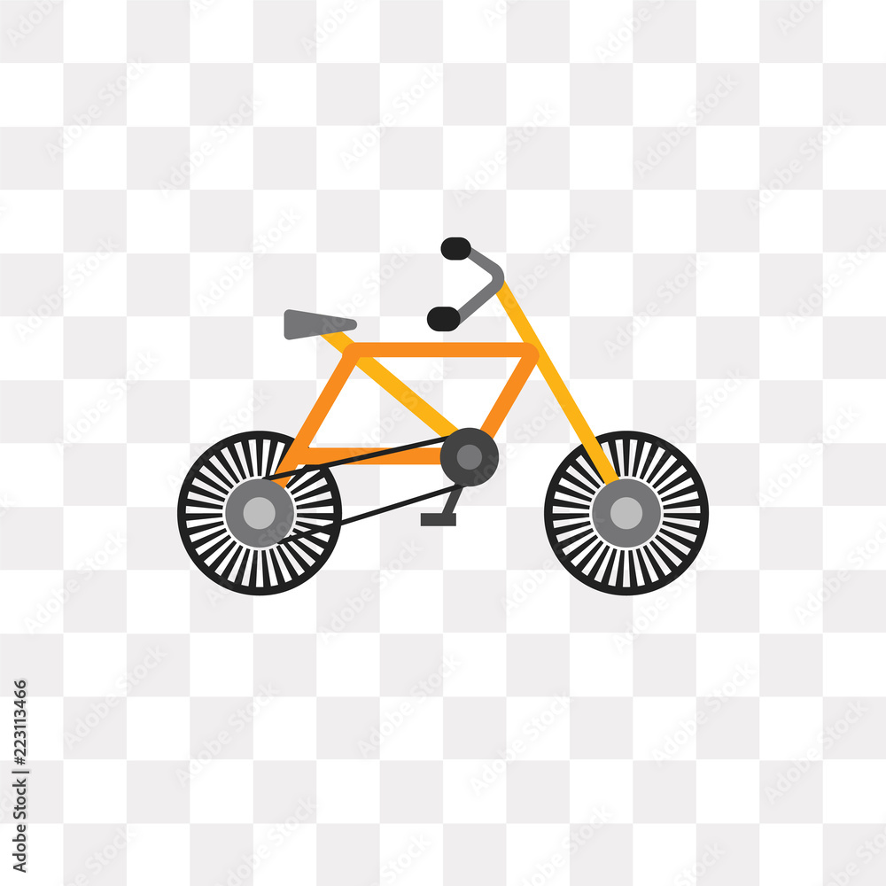bicycle icon on transparent background. Modern icons vector ...