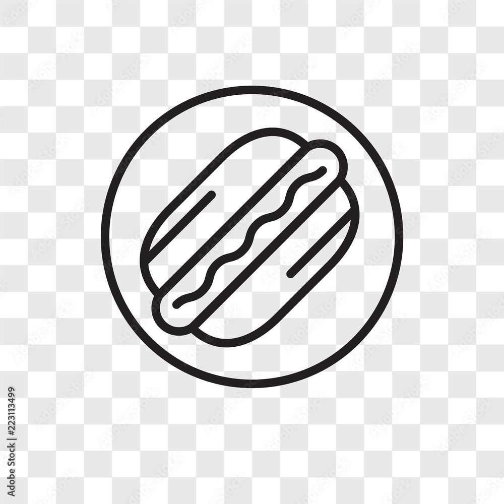 hot dog icons isolated on transparent background. Modern and editable ...